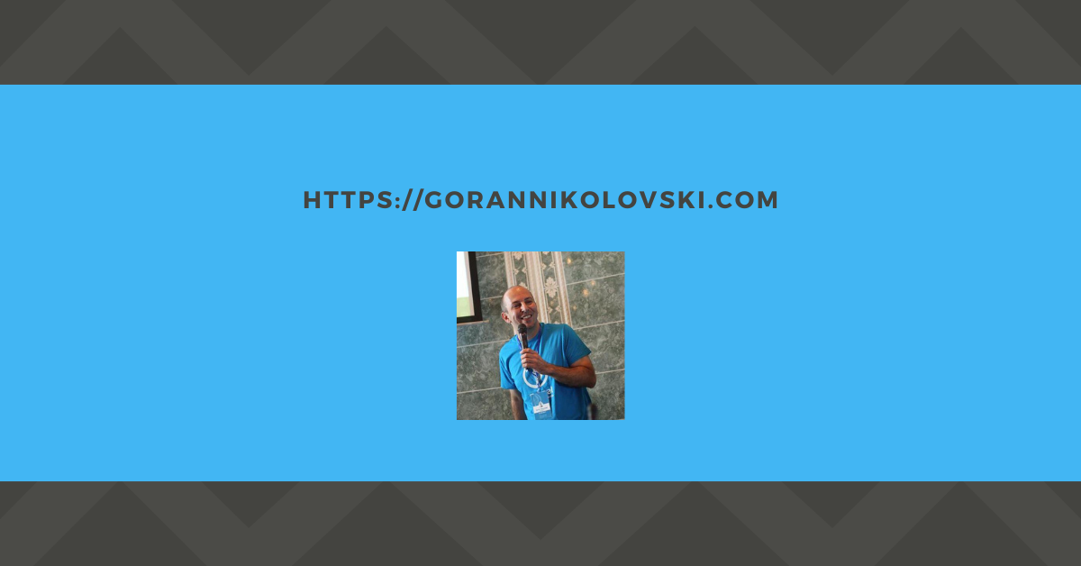 About me | Goran Nikolovski