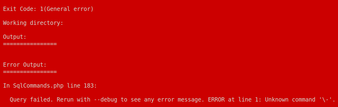 Mariadb Import Issue Error At Line 1 Unknown Command